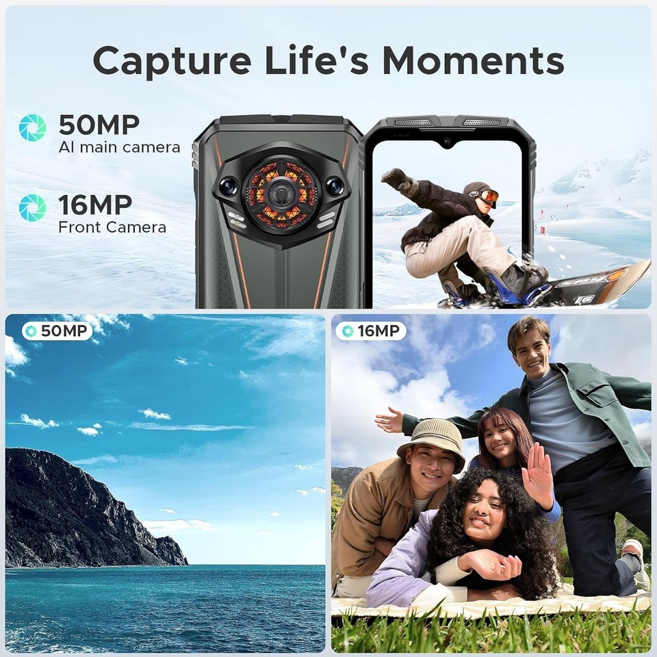 DOOGEE S PUNK Pro Smartphone Unlocked 20GB+512GB Android 14 Rugged Cell ...