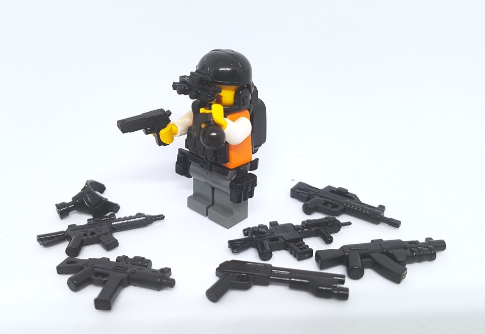 Genuine Lego City Criminal Minifigure - City Police / SWAT + Custom ...