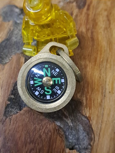 Mini EDC Minimalist Keychain Compass w/Titanium Keyring | eBay