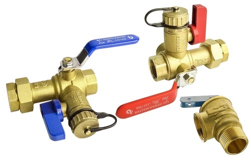 Heater Service Valve Kit with Pressure Relief Valve 3/4 Inch IPS ...