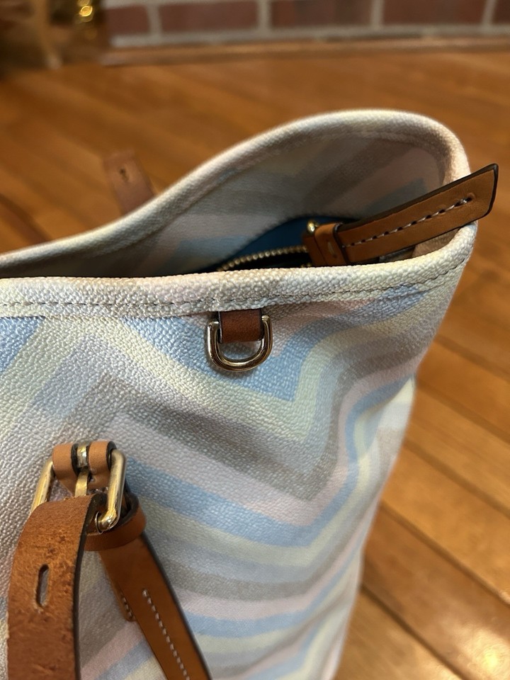Doony & Bourke Light Multi Pastel Chevron Dover Tote Bag Very Nice ...