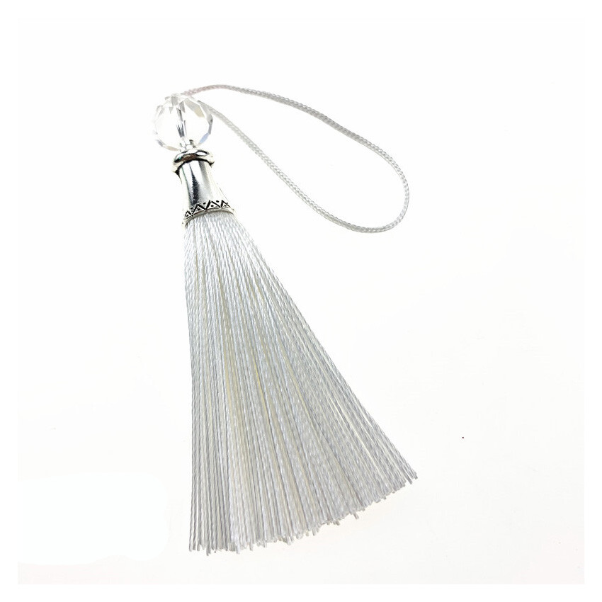 10pc 3'' Crystal Bead tassels DIY Earrings tassel charms pendant Trim ...