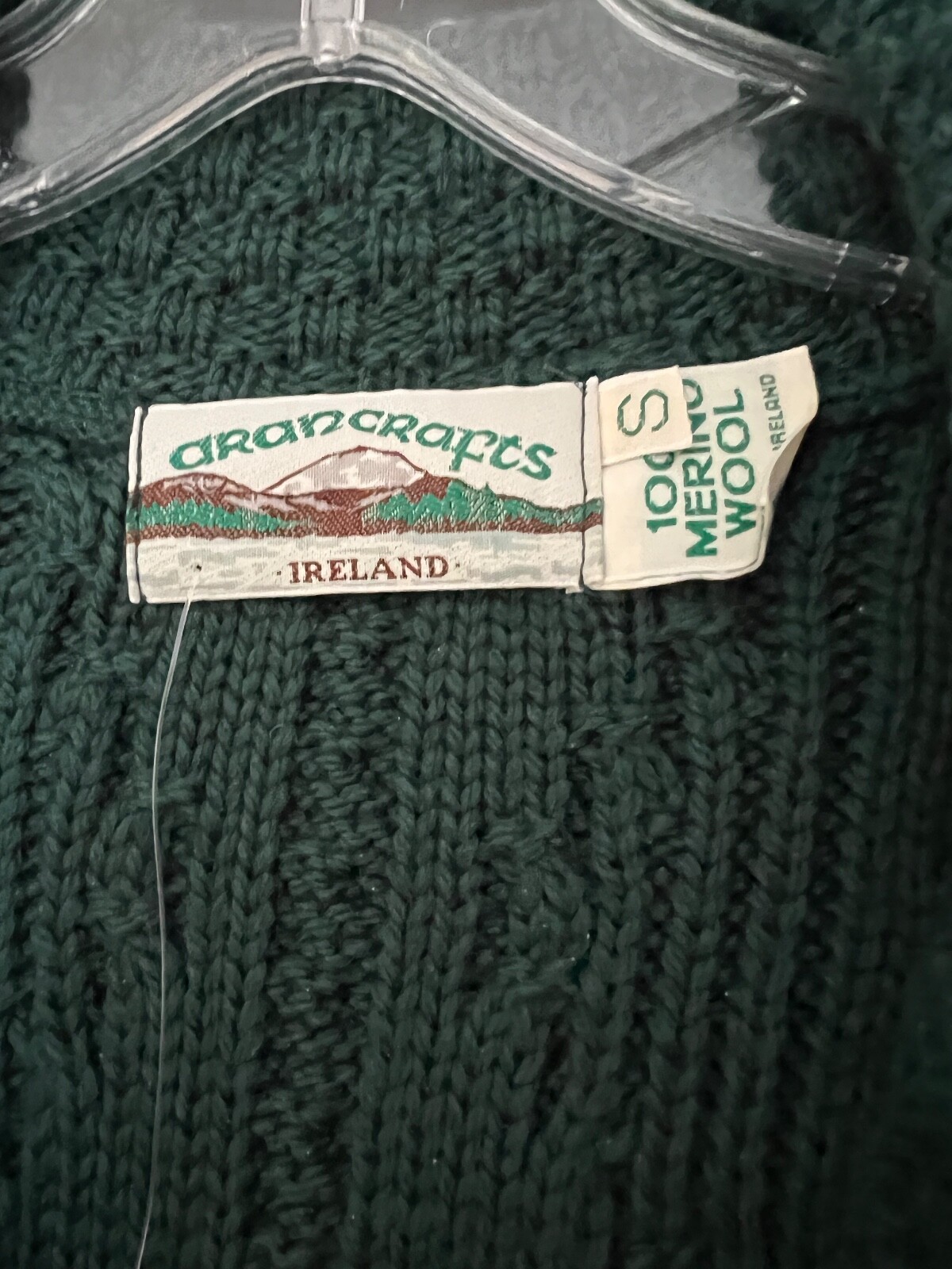 NWT Aran Woolen Mills Teal Merino Wool Ireland Knit Cardigan Long ...