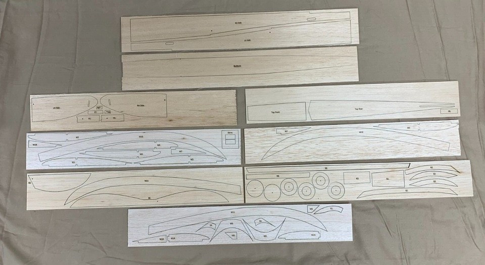 Zephyr 30" Wing Span RC Model Airplane Plans and Balsa Kit - Good ...