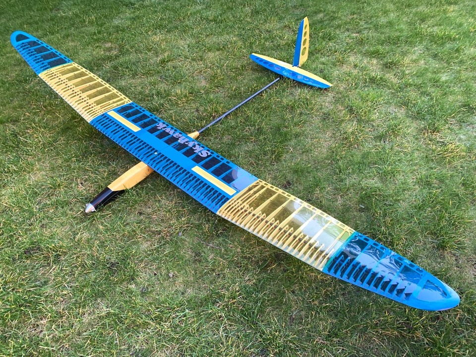 Skyhawk - Cross tail ~2m RC RES Glider ~ Laser-cut Full Kit | eBay