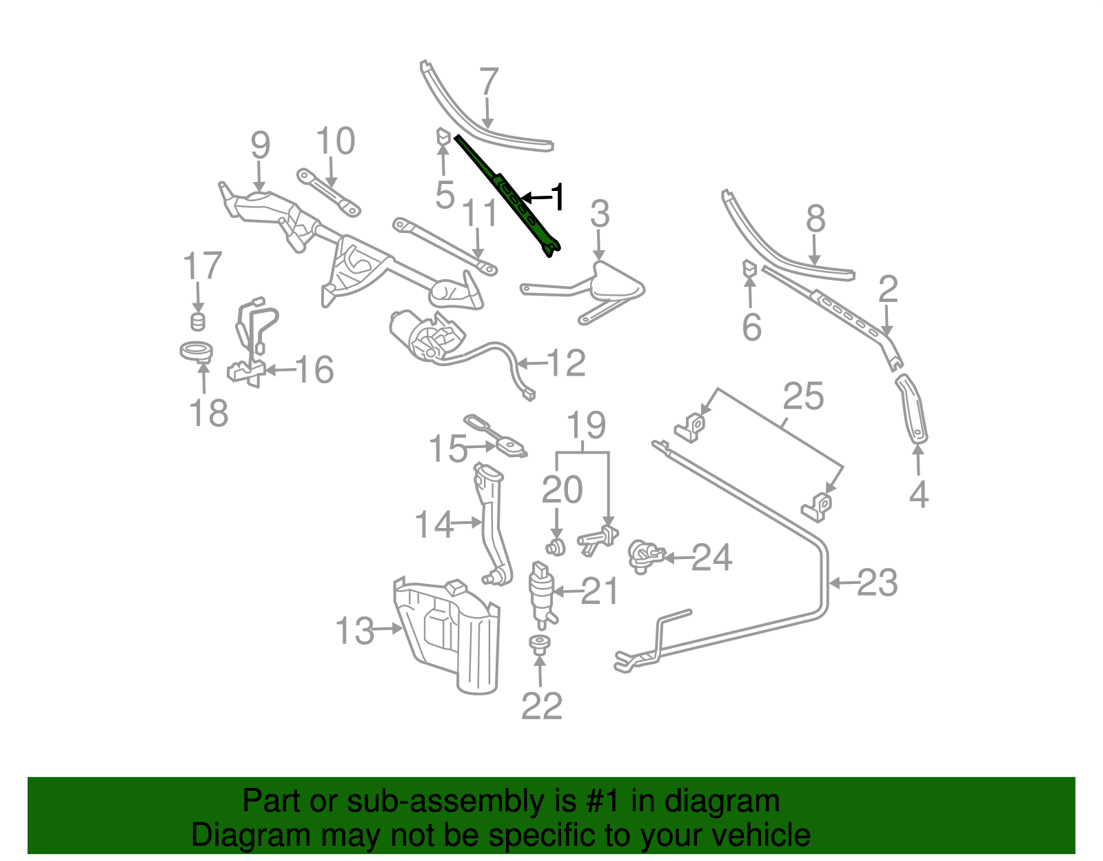 Mercedes-Benz 2038203244 Genuine OEM Wiper Arm for sale online | eBay