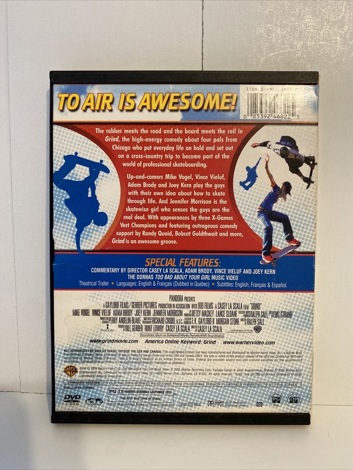 Grind DVD (2003) Mike Vogel/Adam Brody Skateboarding Comedy - Rare WB ...