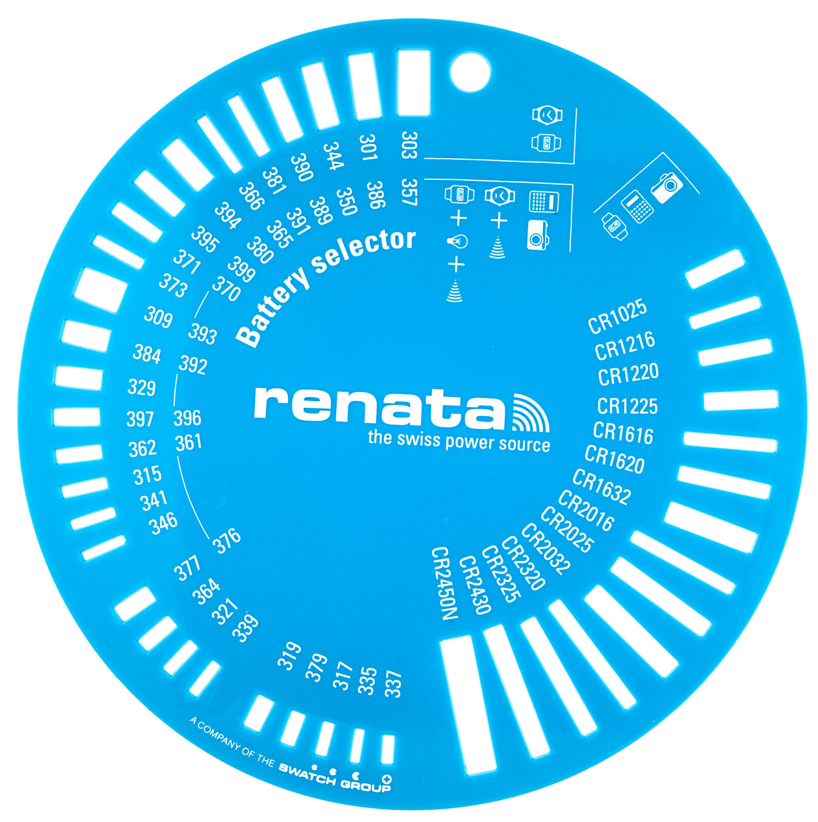 RENATA BATTERY SIZE SELECTOR / SIZE CHART FOR 1.5 & 3V | eBay