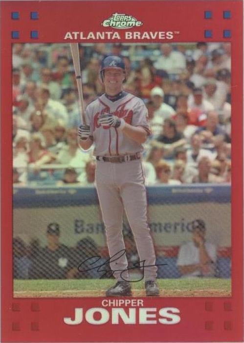 2007 Topps Chrome - Chipper Jones #46 Red Refractor /99 for sale online ...
