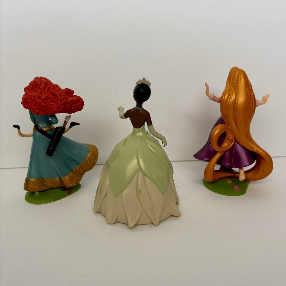 Disney Store Princess PVC Figure ~ Tiana Frog, Brave Merida & Tangled ...