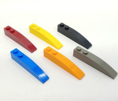 Lego Lot of 10 - 1 x 6 Curved Slope Brick 42022 Choose Your Color | eBay