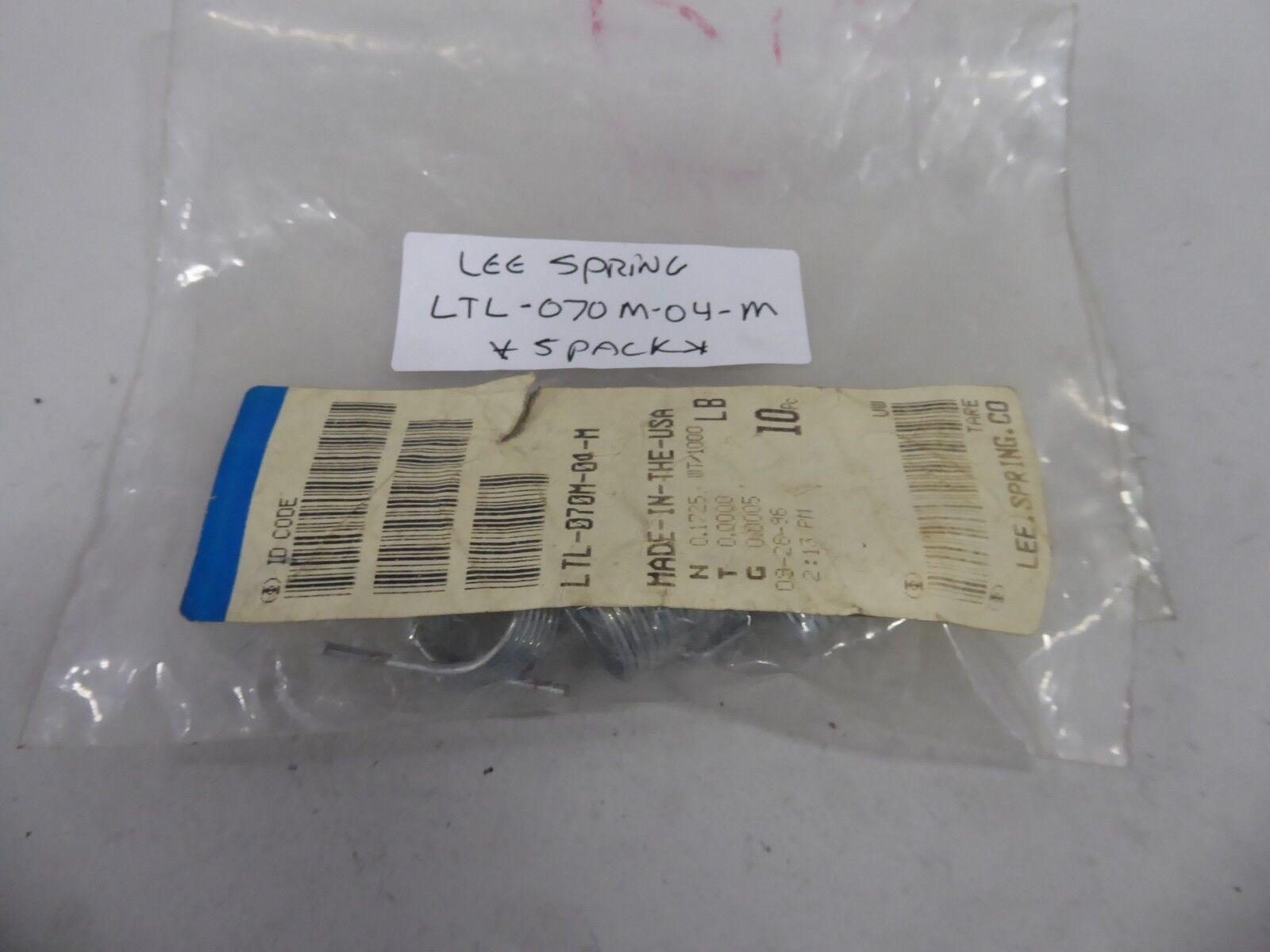 Lee Spring LTL-070M-04-M Torsion Spring Left 0.810X0.070 Zinc Plated ...