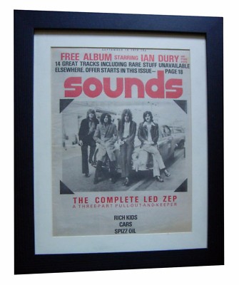 LED ZEPPELIN+RARE ORIGINAL 1978 VINTAGE SOUNDS+QUALITY FRAMED+FAST ...