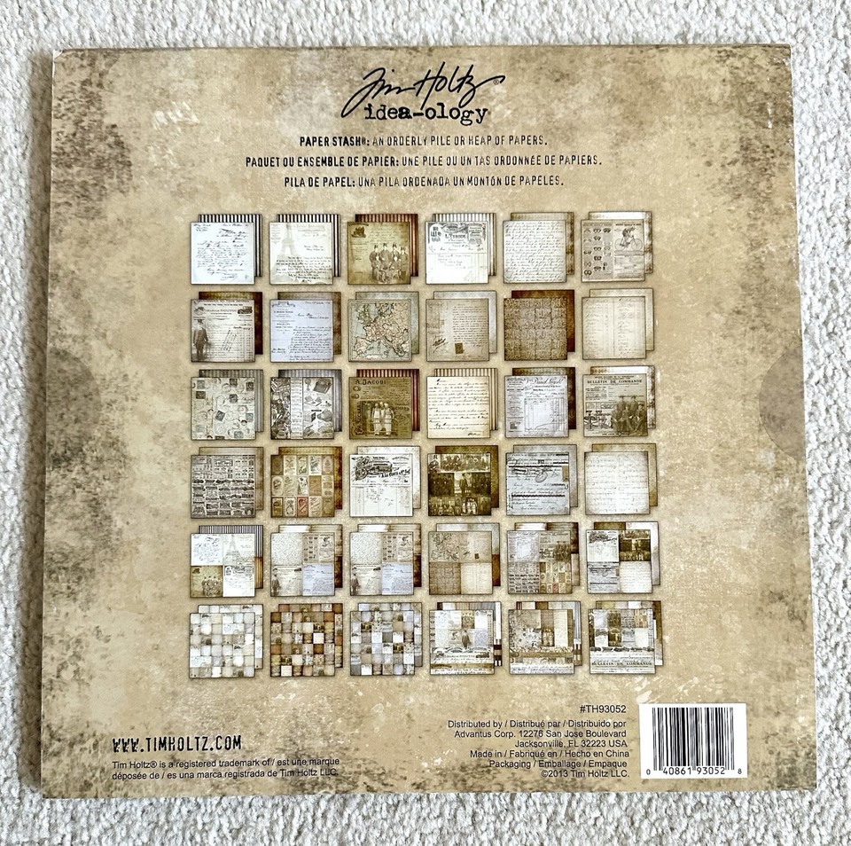 Tim Holtz Idea-Ology French Industrial Paper Stash 12x12 HTF New Sealed ...