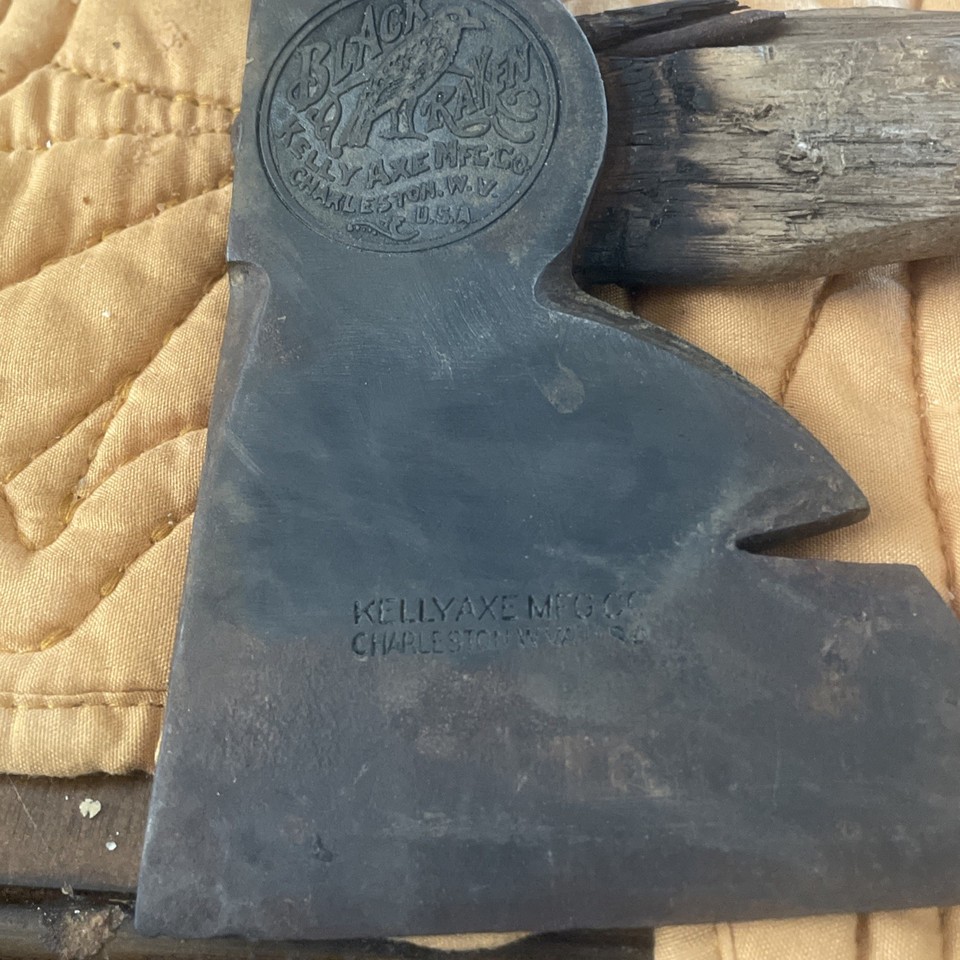 ORIGINAL KELLY AXE MFG CO. BLACK RAVEN Axe EARLY 1 Lb Hammer Hatchet ...