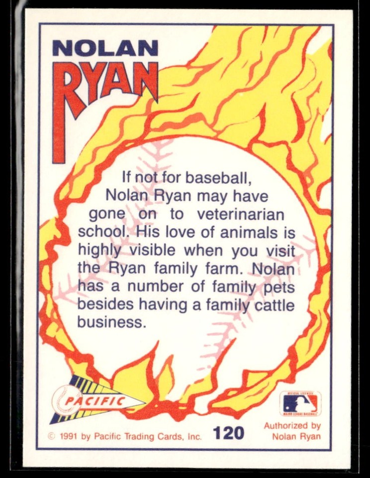 1992 Pacific Nolan Ryan Texas Express II #120 Nolan Ryan Baseball Card ...
