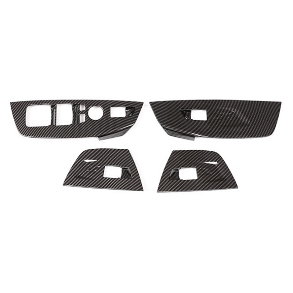 Inner Door Window Switch Carbon Look Trim Cover For BMW X3 X4 G01 G02 ...