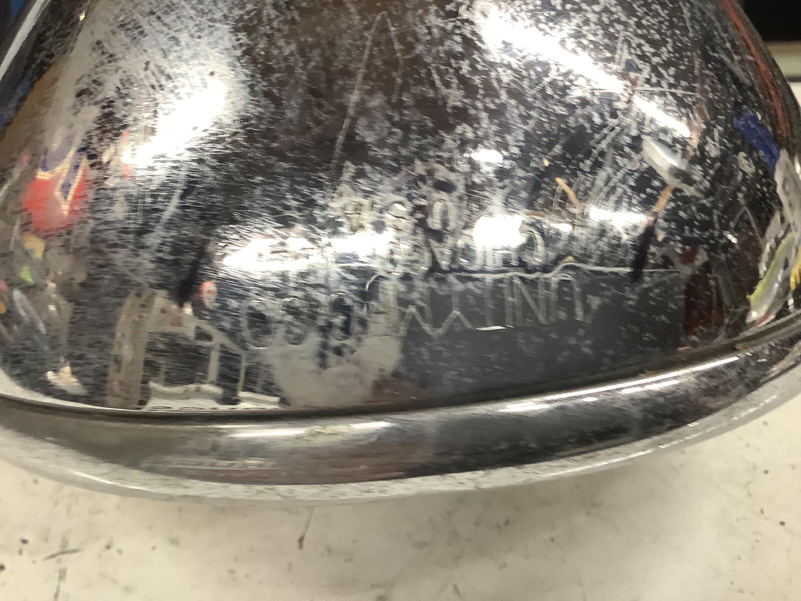 VINTAGE lamp oLd autoMobile UNITY Fog LIGHT amber APPLETON glass mount ...