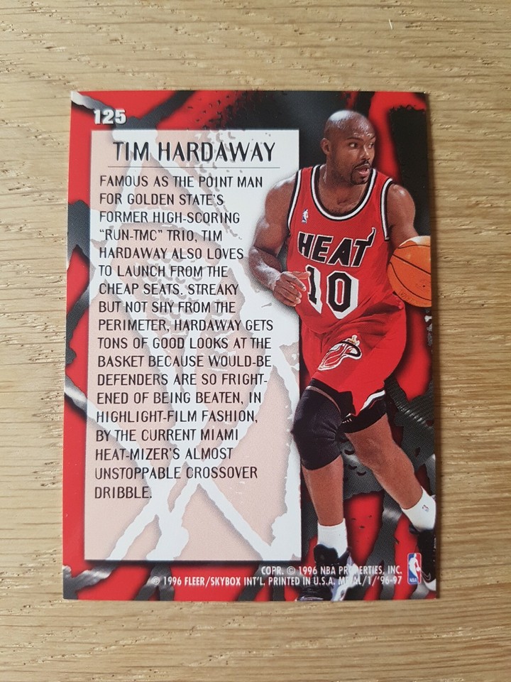 Fleer Metal 1996-97 NBA Basketball Card #125 Tim Hardaway Metallized ...