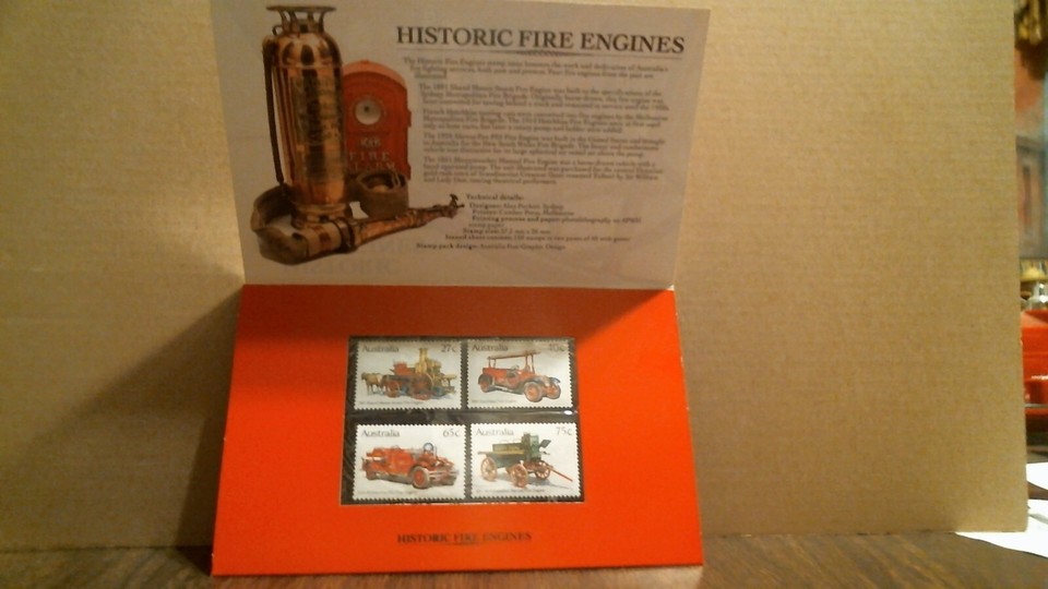 AUSTRALIA HISTORIC FIRE ENGINES STAMPS - SET OF 4 - 1981 | eBay