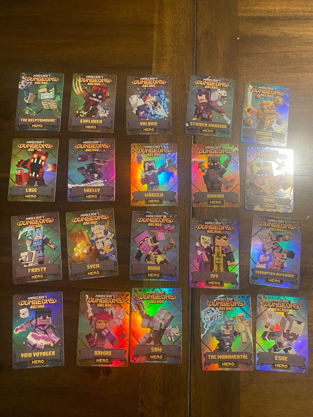 Minecraft Dungeons Arcade Series 3 (FOIL Hero 20x Card Set) #99-#118 | eBay