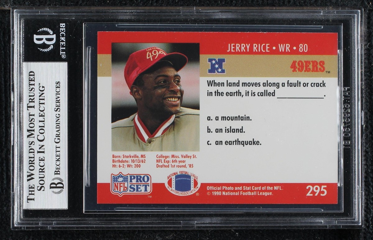 1990 Pro Set FACT Cincinnati Jerry Rice #295 for sale | eBay