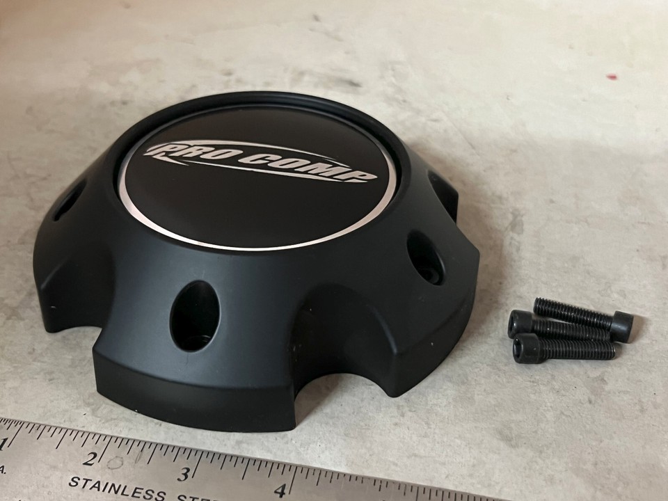 Pro Comp ProComp Alloys Wheel Rim Hub Cover Flat Black Center Cap ...