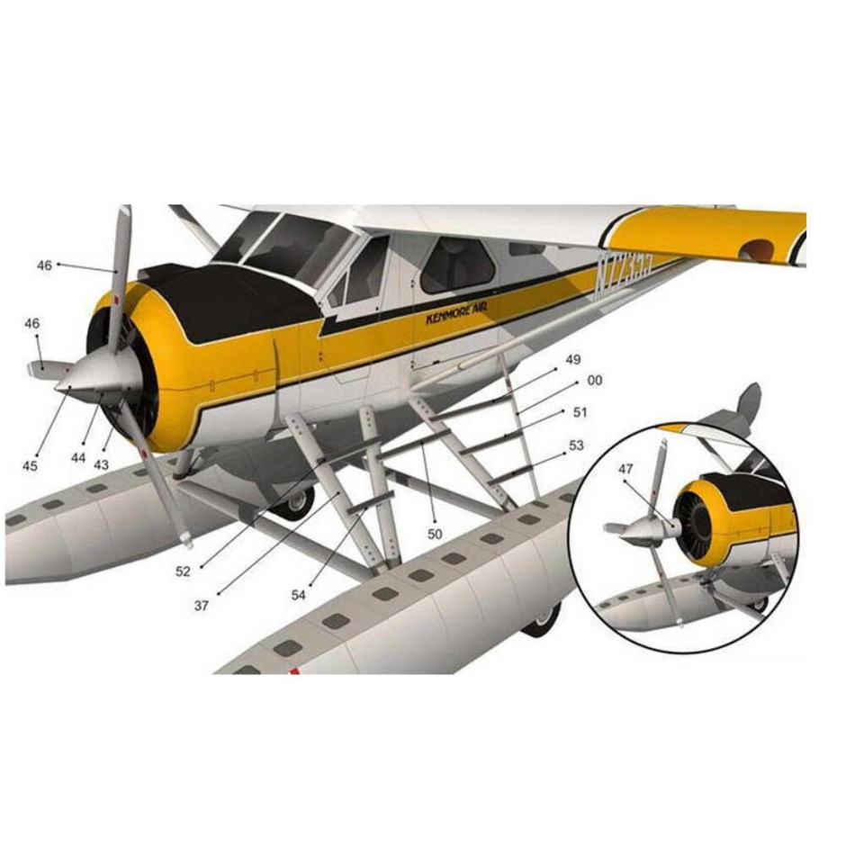 DIY Airplane Kits 1:32 Scale Float Seaplane Model for Gifts Adults Men ...