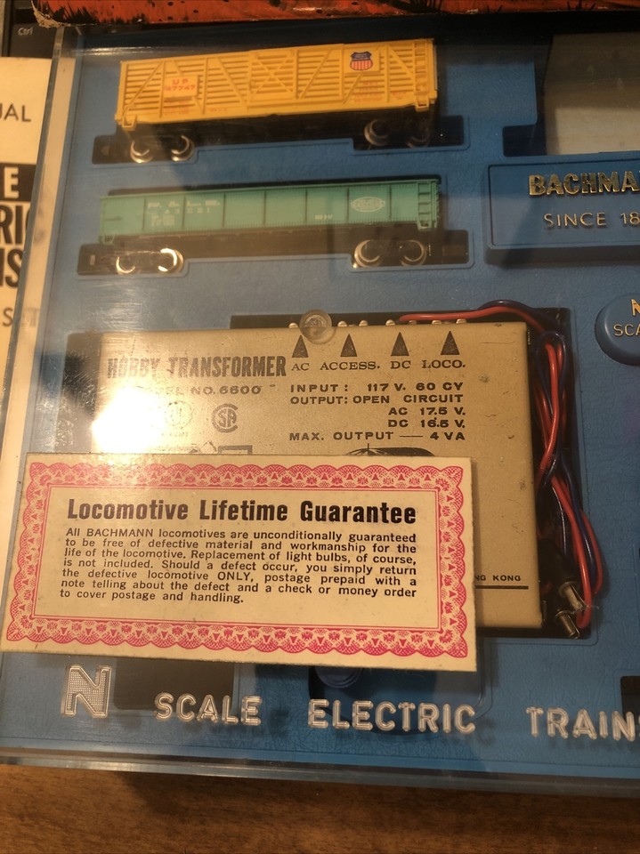 Classic N scale Bachmann GP-40 5 Car Train Set #4325 missing locomotive ...