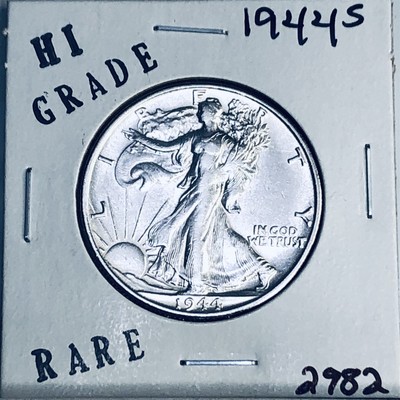 1944 S LIBERTY WALKING SILVER HALF DOLLAR HI GRADE U.S. MINT RARE COIN ...