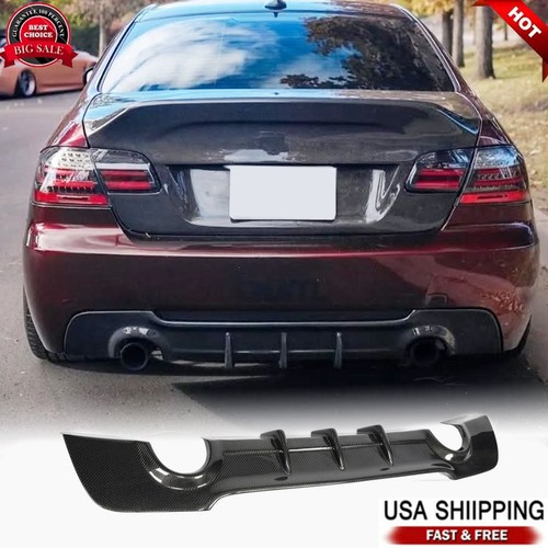 For BMW E92 E93 325i 335i M-Sport 2007-2012 Real Carbon Rear Bumper Lip ...