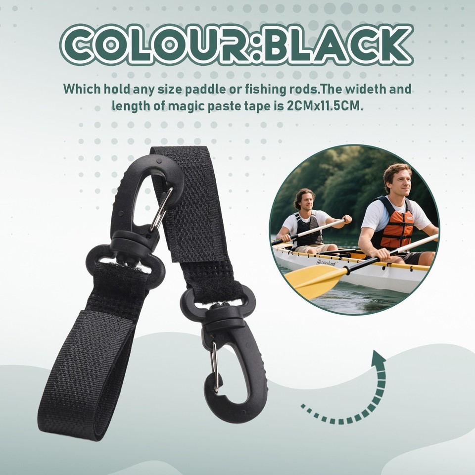 Paddle Storage Clip Paddle Holder Kayak Boat Fishing Rod Holder ...