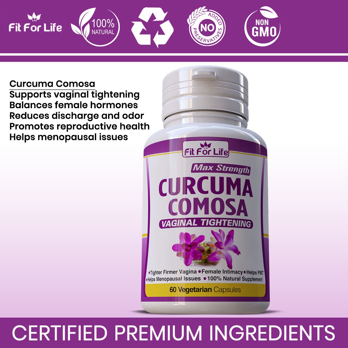 CURCUMA COMOSA VAGINAL TIGHTENING HERBAL PILLS TIGHTER STOP ODOR PMS ...