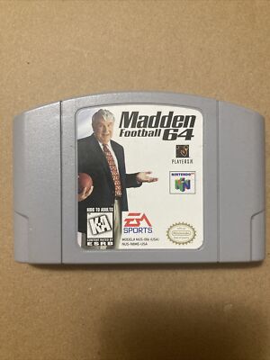 Madden Football 64 (Nintendo 64, 1997) Cleaned / Tested / Authentic N64 ...