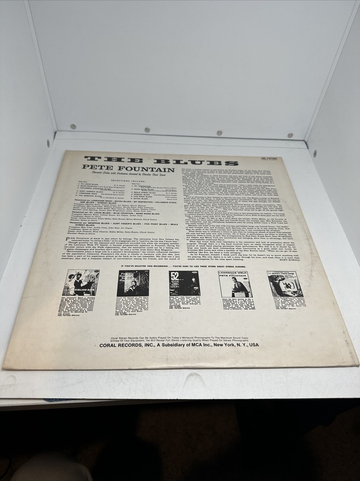 PETE FOUNTAIN The Blues NM Coral CRL 757284 Charles Bud Dant Stereo ...