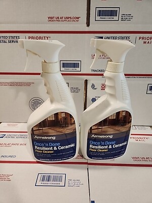 2 Pack- Armstrong Once'n Done Resilient & Ceramic Floor Cleaner Spray ...