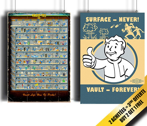 Fallout 4 Vault Life Boy Perks Poster Rare | eBay