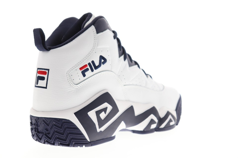 Fila MB 1BM00055-125 Mens White Leather Athletic Basketball Shoes | eBay