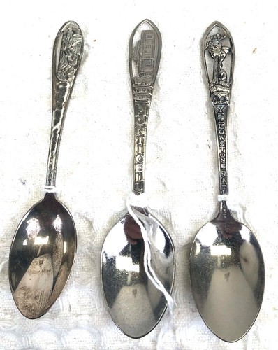 Vintage! 3Pc. Cut Out Silver-Plated USA NATIONAL STATE PARKS SOUVENIR ...