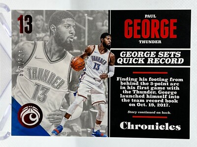 PAUL GEORGE 2017-18 Panini Chronicles #85 RED Parallel /299 | eBay