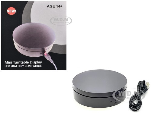 MINI TURNTABLE ROTATING DISPLAY STAND 4.75" BLACK FOR 1/64 SCALE MODELS ...