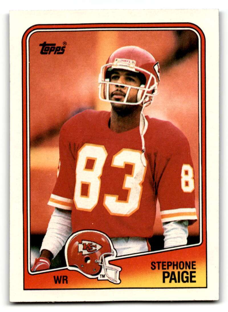 1988 Topps #365 Stephone Paige Kansas City Chiefs Football Cards EX/ ID ...