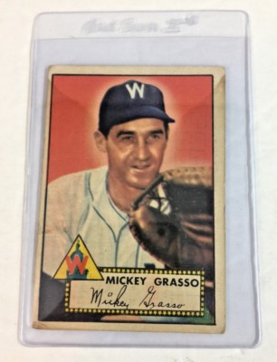 1952 Topps #90 Mickey Grasso Washington Senators Baseball Card | eBay