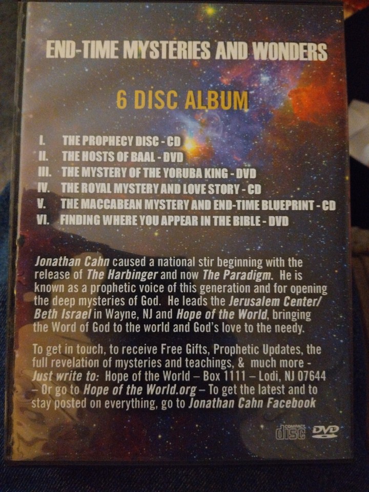 END-TIME MYSTERIES AND WONDERS JOHNATHAN CAHN 3 DVDs 3 CDs Set ...