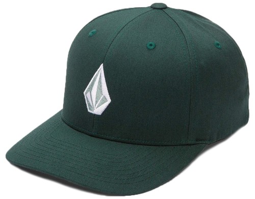Volcom Men's Hat Full Stone FlexFit Embroidered Cap in L/XL Dark Green ...