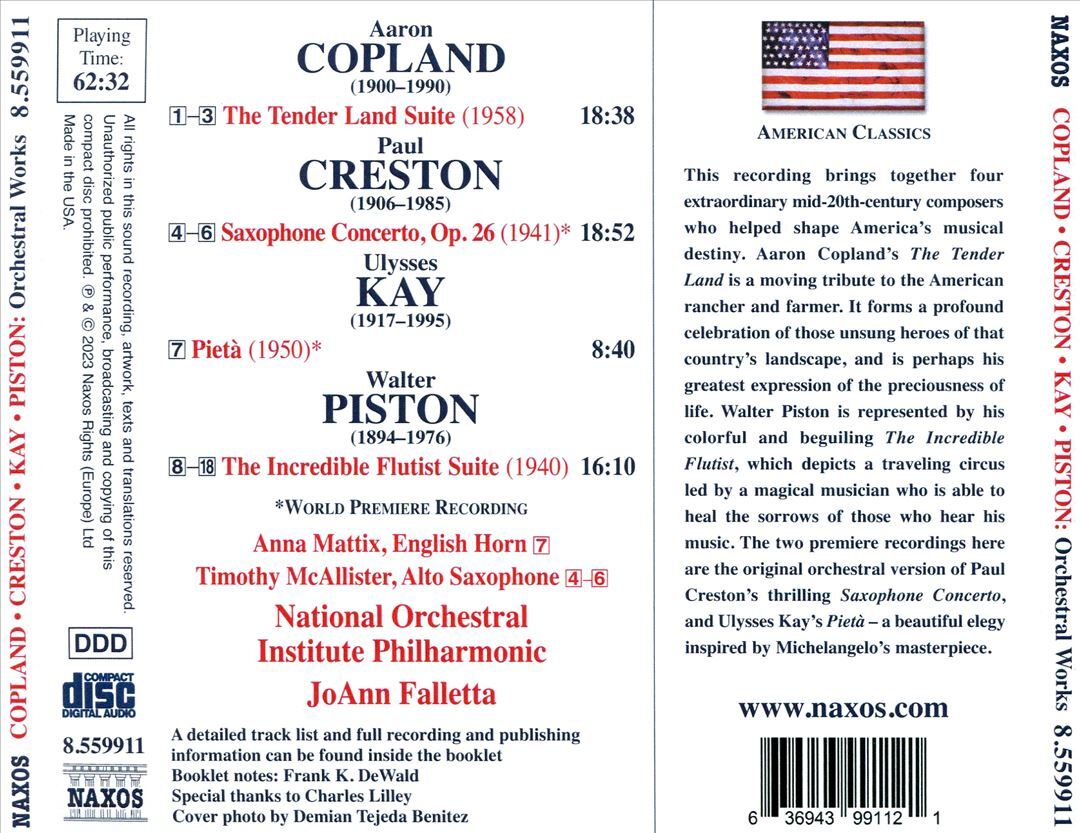 ANNA MATTIX / TIMOTHY MCALLISTER / JOANN FALLETTA COPLAND: THE TENDER ...