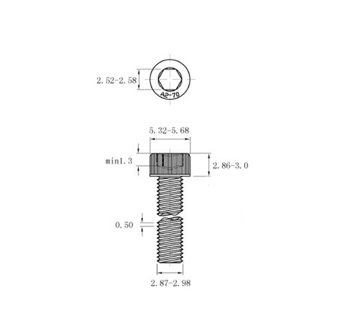 50x M3 x 18mm Hex Socket Screw Bolt Knurling DIN912 Stainless Steel Nut ...
