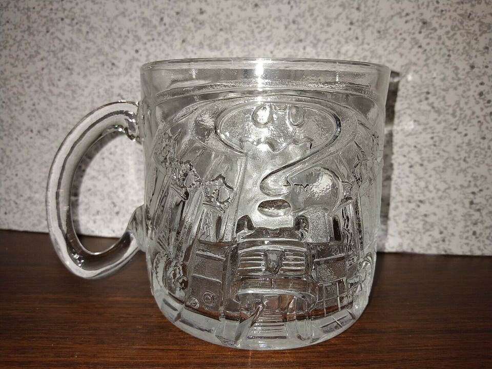 Vintage McDonald's BATMAN FOREVER The Riddler Glass Coffee Mug Cup 1995 ...