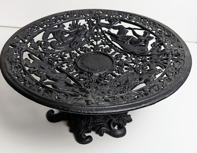 MCM Robert EMIG Black Cast Iron Pedestal Dish Greek Gods/Mythology ...