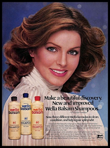 1981 Wella Balsam Shampoo Vintage PRINT AD Priscilla Presley Hair Care ...